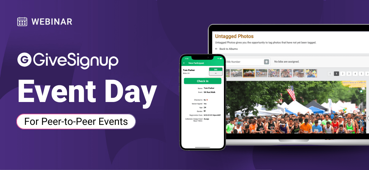 Event Day for GiveSignup Peer-to-Peer Fundraising Events - GiveSignup