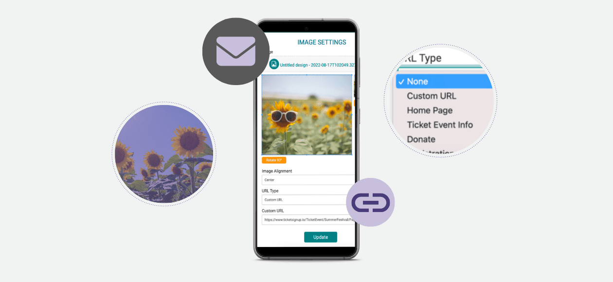 Hyperlink Images in Email Builder - GiveSignup