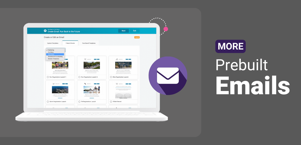 More Prebuilt Emails - GiveSignup