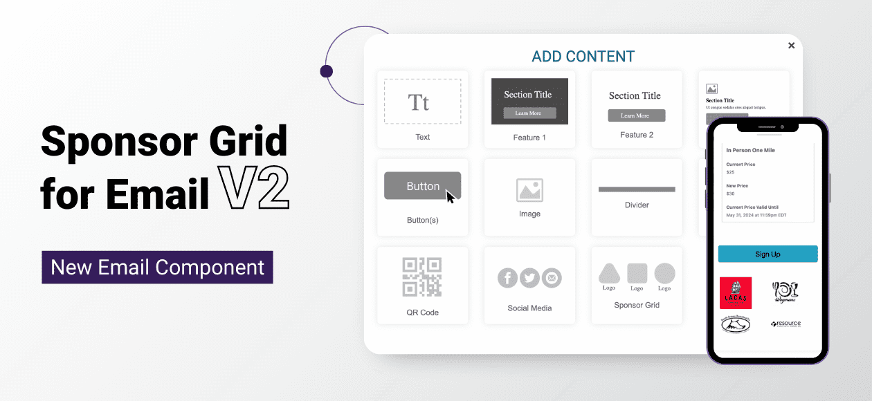 Sponsor Grid for Email V2 - GiveSignup